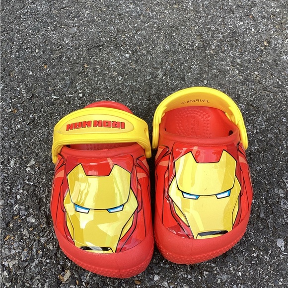 CROCS | Shoes | Crocs Marvel Iron Man Red Yellow Slip On Clogs Mules ...